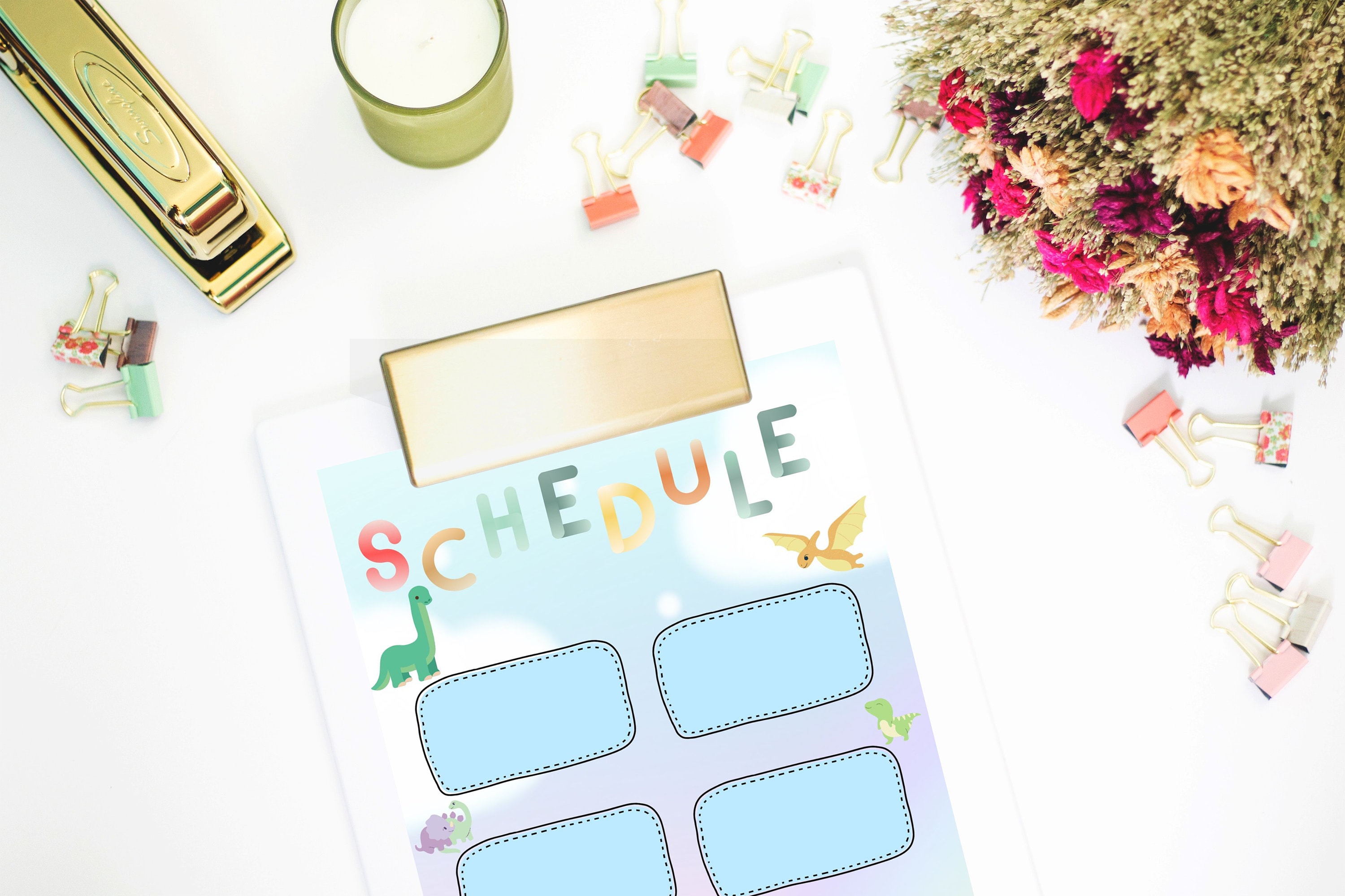 Cute Graphic Printable Daily Visual Schedule for Children_pastel and ...