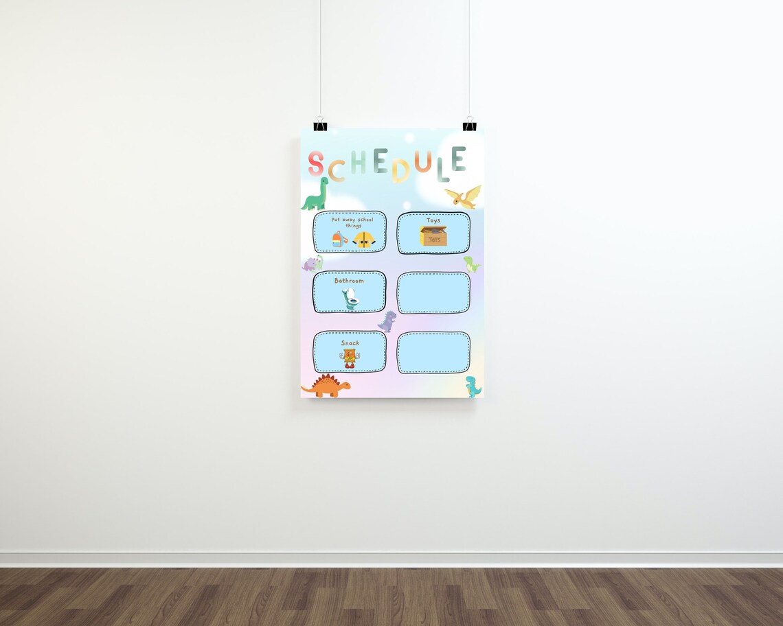 Dinosaur Visual Schedule: Pastel Daily Planner, Autism & Special Ed ...