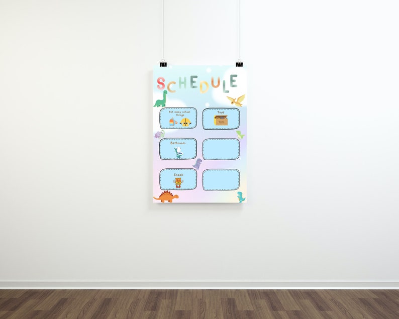 Cute Graphic Printable Daily Visual Schedule for Children_pastel and ...