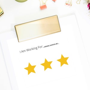 Simple Three Star Reinforcement Token Board for Early Learners - Etsy