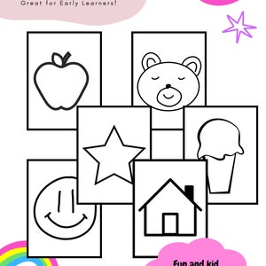Super Simple Coloring Sheets for Early Learners - Etsy