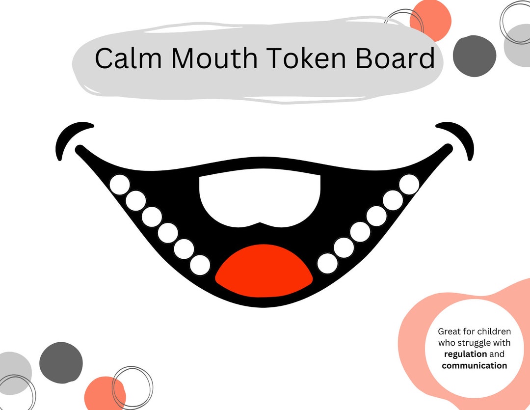 Calm Mouth Token Board: Emotional Regulation for Autism & ADHD - Etsy