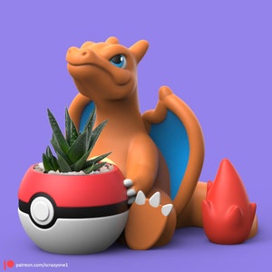 Charizard Evolution Planters DIY Paint Project - Etsy