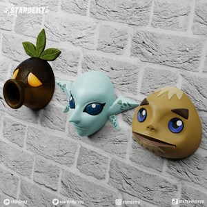 DIY Paint Project Zelda Wall Mounted Mask Set - Etsy