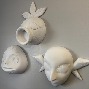 DIY Paint Project Zelda Wall Mounted Mask Set - Etsy