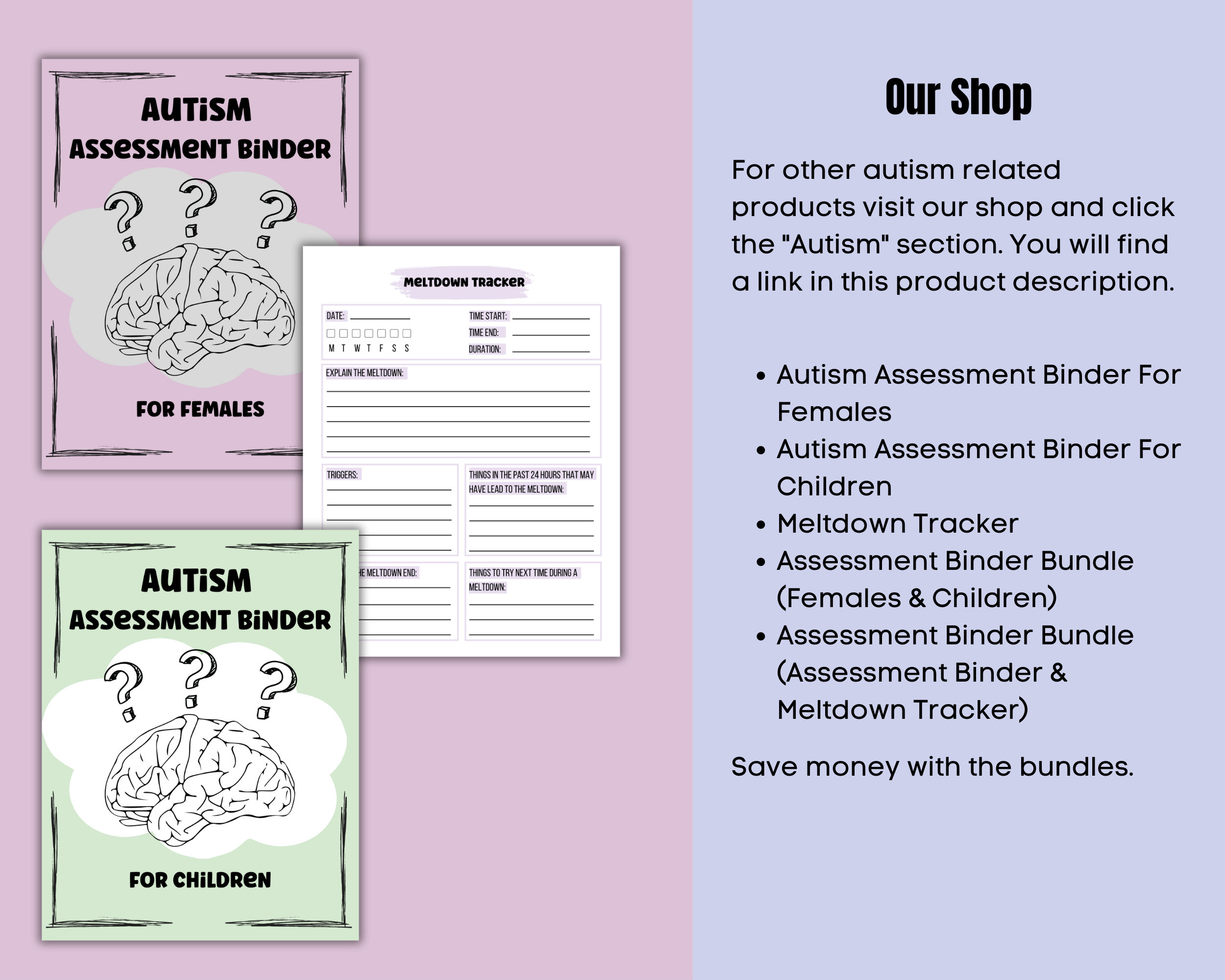 Meltdown Tracker, Autism Resource, Autism Workbook, Autism Planner ...