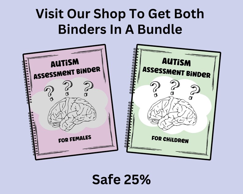 Autism Assessment Binder for Females Medical Binder Special - Etsy