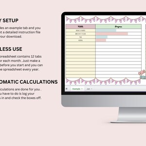 Monthly Habit Tracker Kawaii, Habit Tracker Google Sheet, Goal Template ...