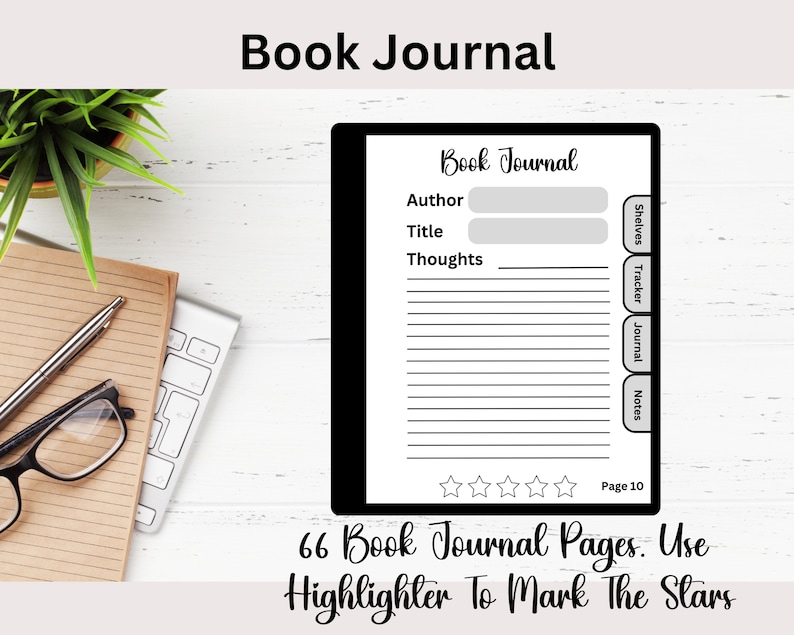 Kindle Scribe Book Journal Digital Planner Reading Journal - Etsy