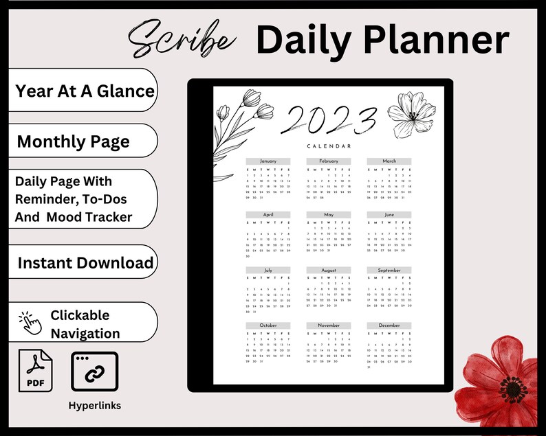 Kindle Scribe Daily Planner 2023, Digital Planner, Kindle Template ... Kindle Scribe Daily Planner 2023, Digital Planner, Kindle Template ...