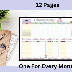 Printable Habit Tracker Kawaii, Day Planner, Printable Template, Goal ...