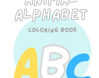 Animal Alphabet Tracing Coloring Book - Etsy