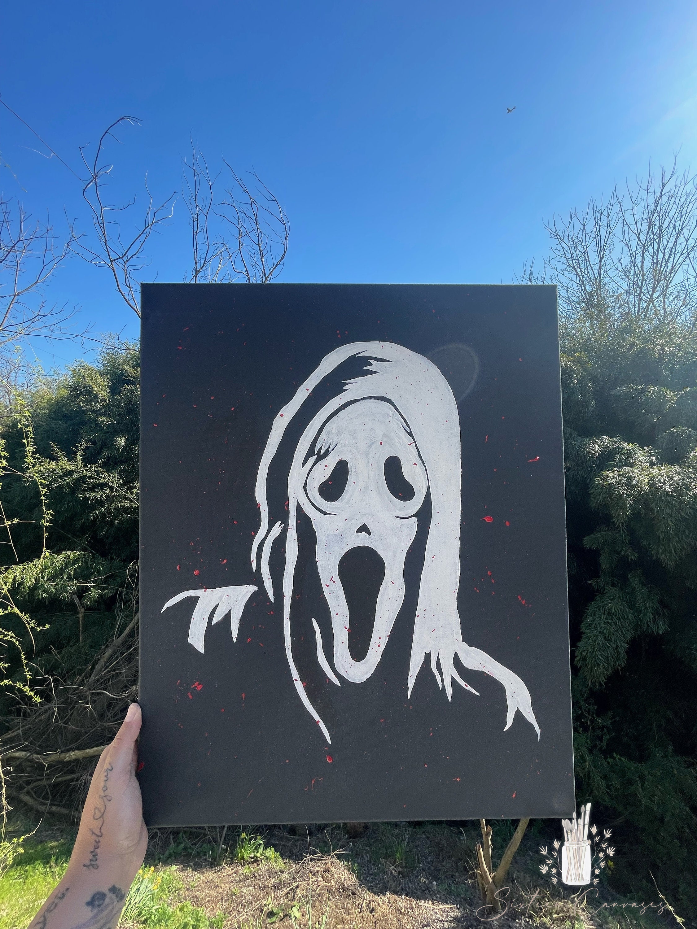 Scream Ghost Face Wall Art Canvas Wall Decor Home Decor - Etsy