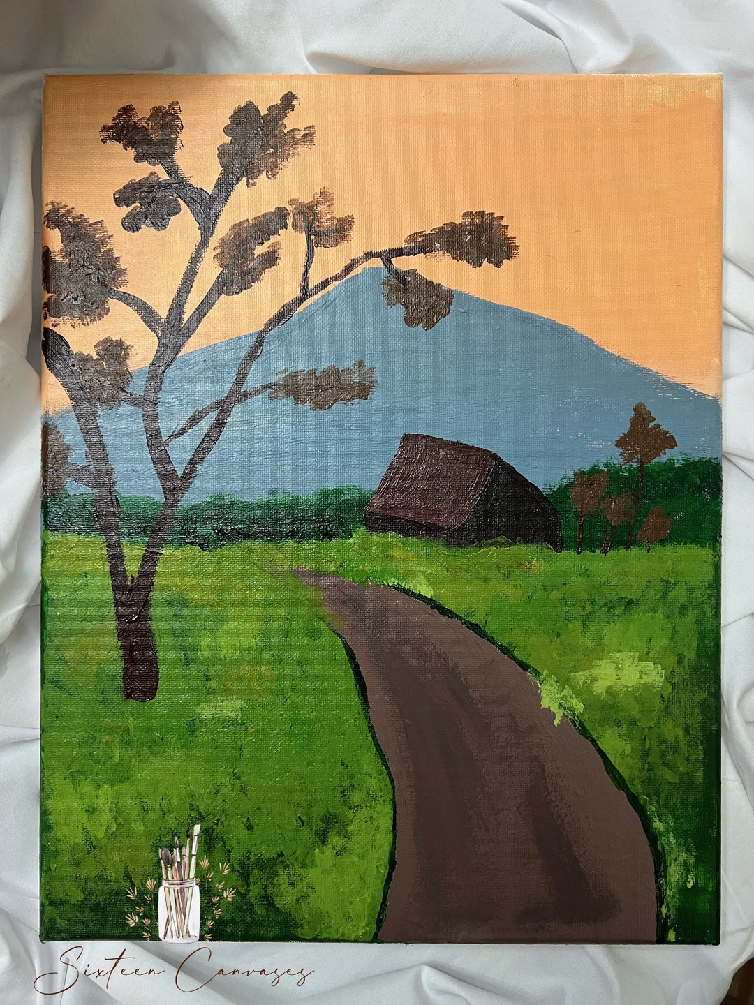 Old Country Road Wall Art, Canvas, Wall Decor, Home Decor, Handpainted ...