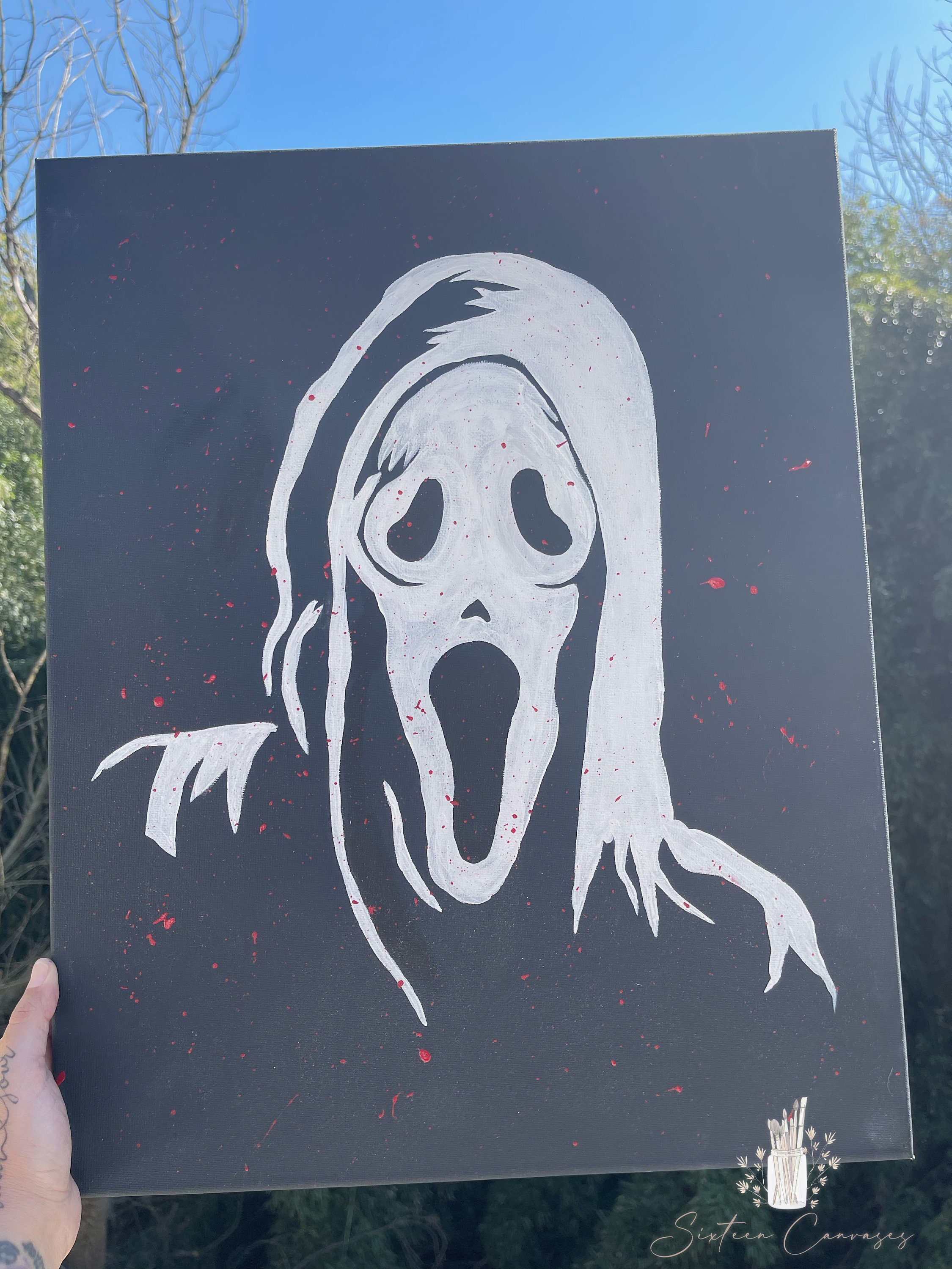 Scream, Ghost Face, Wall Art, Canvas, Wall Decor, Home Decor ...