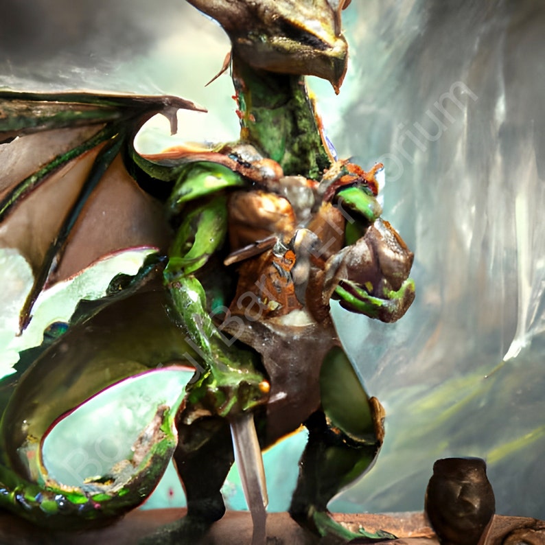 Dnd Digital Download Art Image File for Print of a Dragonborn by ...