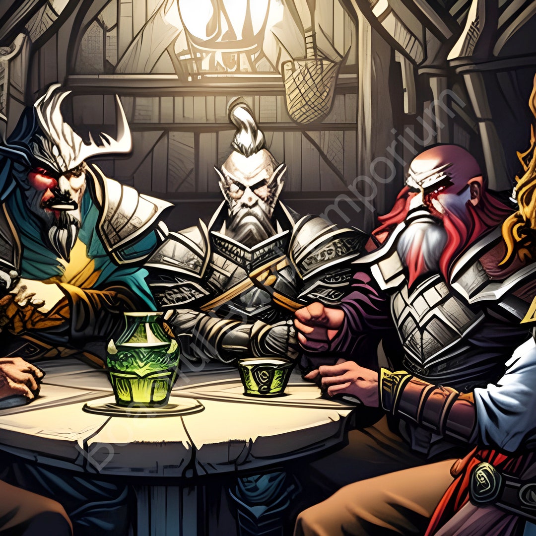 Dnd Digital Download Art Image File for Print of a Adventuring Party at ...