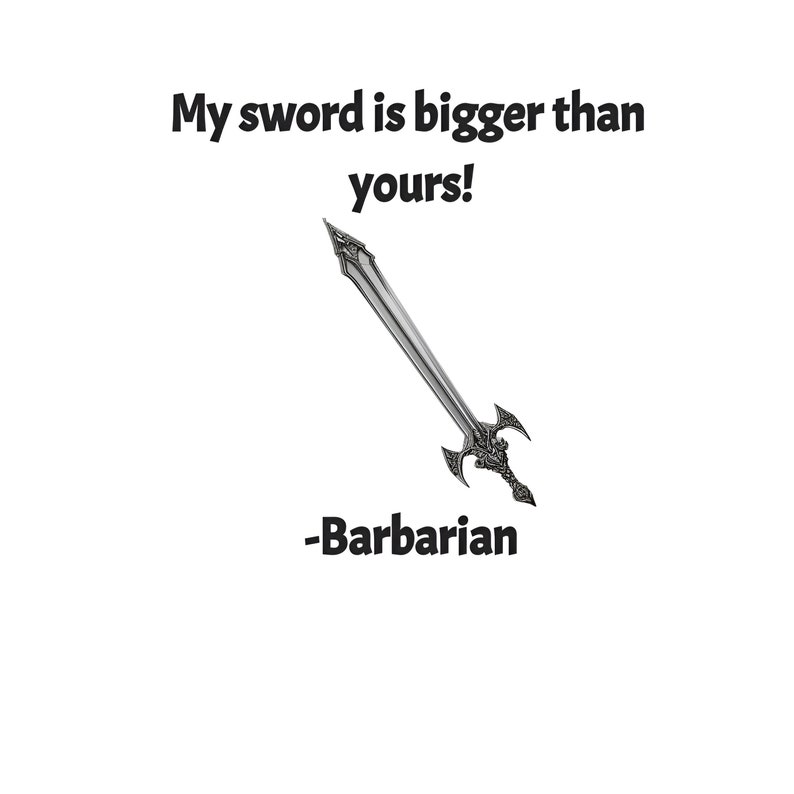 Dnd Digital Download Design JPG, PNG, and SVG File of a Barbarian Sword ...