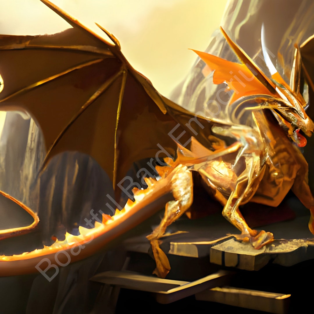 Dnd Digital Download Art Image File for Print of a Dragon by Boastful ...