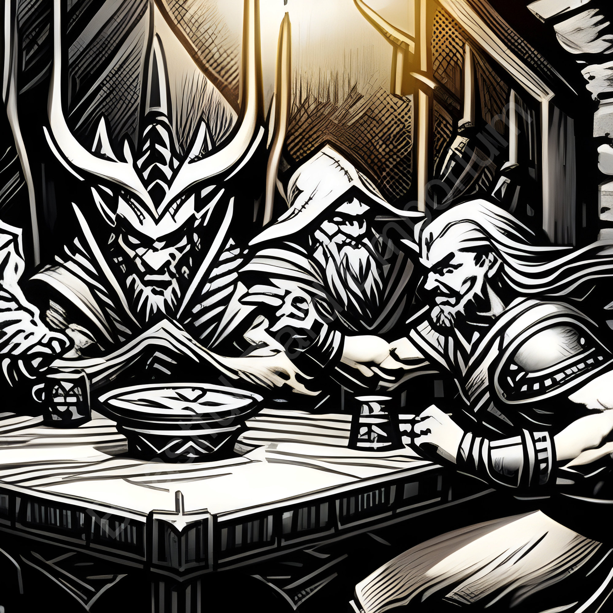 Dnd Digital Download Art Image File for Print of a Adventuring Party at ...