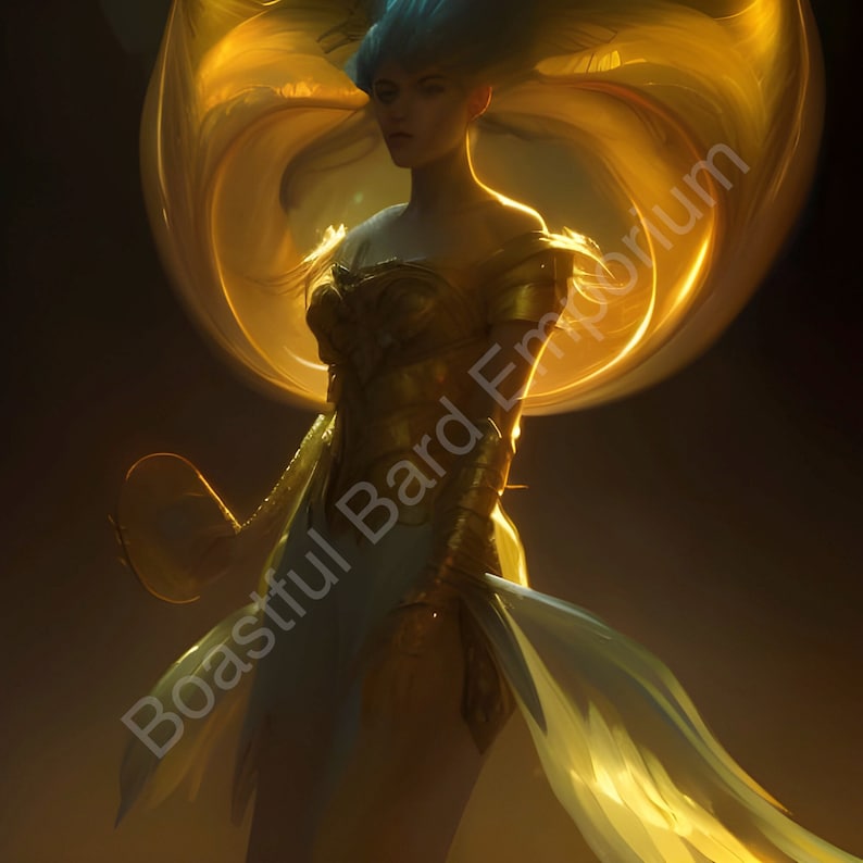 Dnd Digital Download Art Image File for Print of a Sorceress by ...