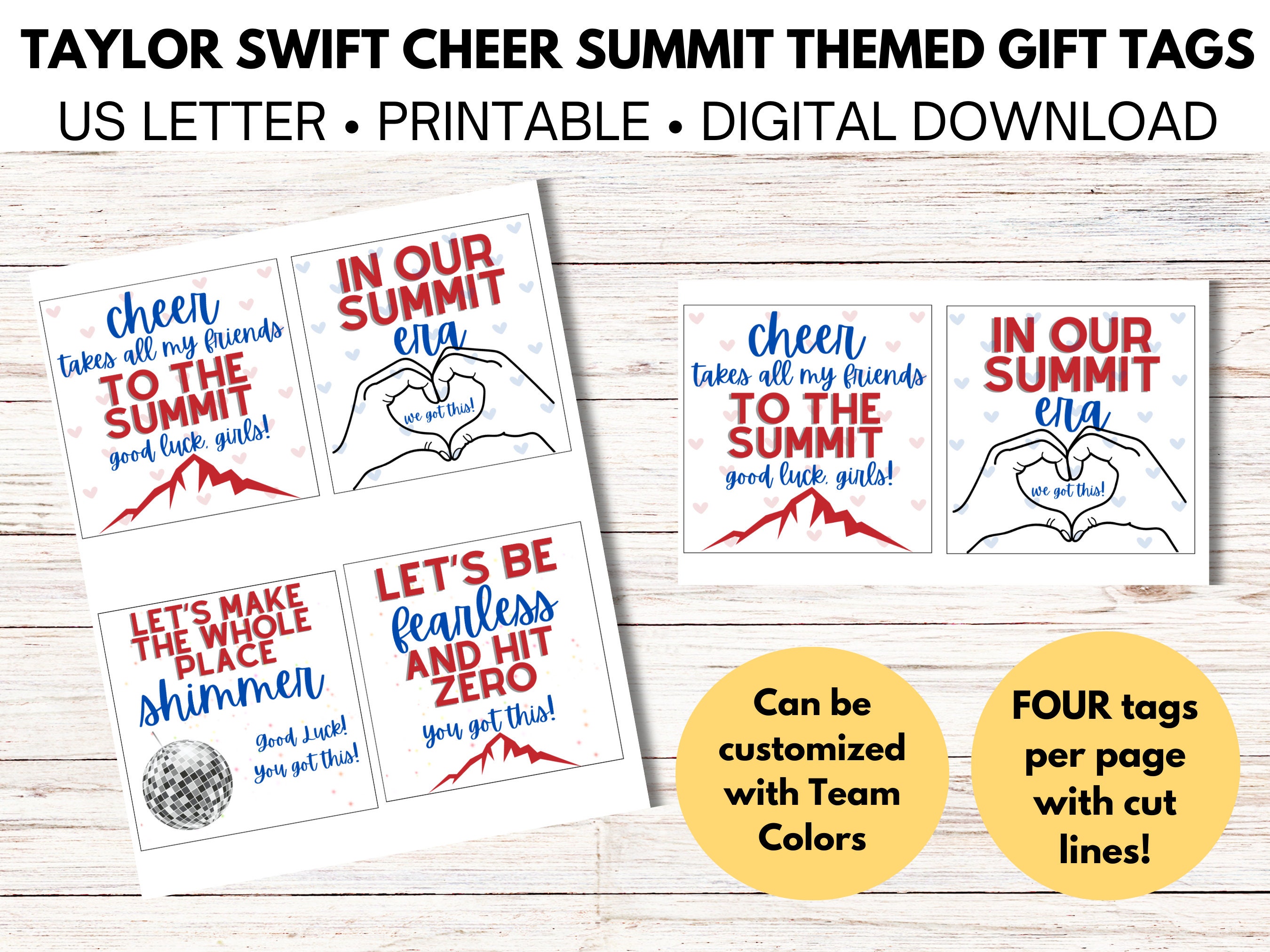 Taylor Swift Themed Cheerleading Summit Gift Tags, Taylor Swift ...