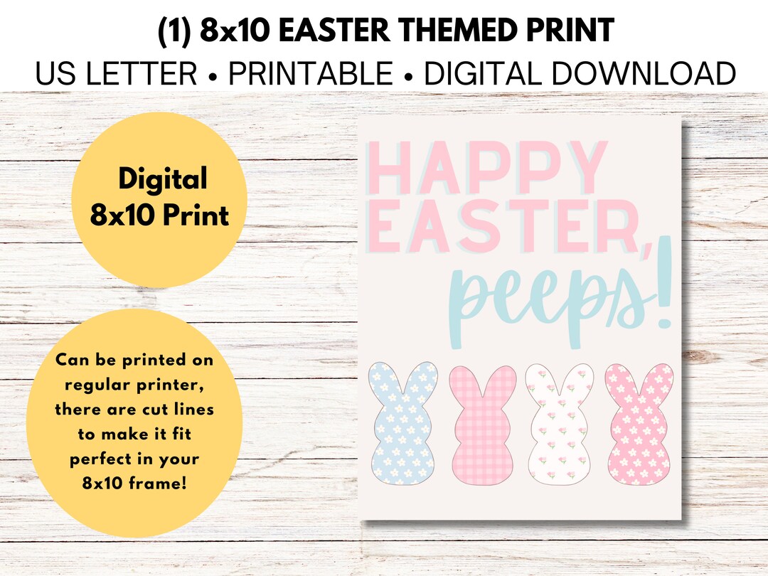 EASTER Digital Download, 8x10 EASTER Printable, Easter Decoration ...