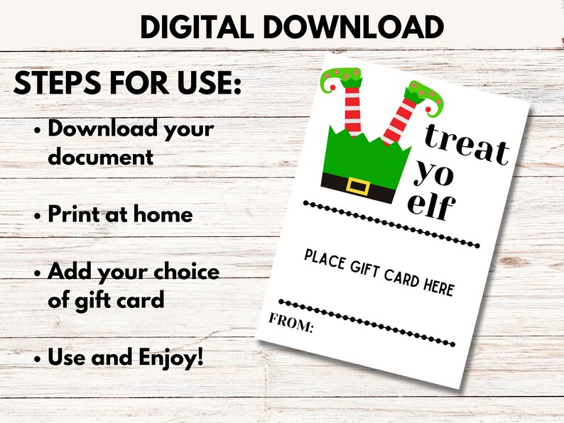 TREAT Yo ELF Gift Card Holder, Holiday Appreciation Gift Card Holder - Etsy