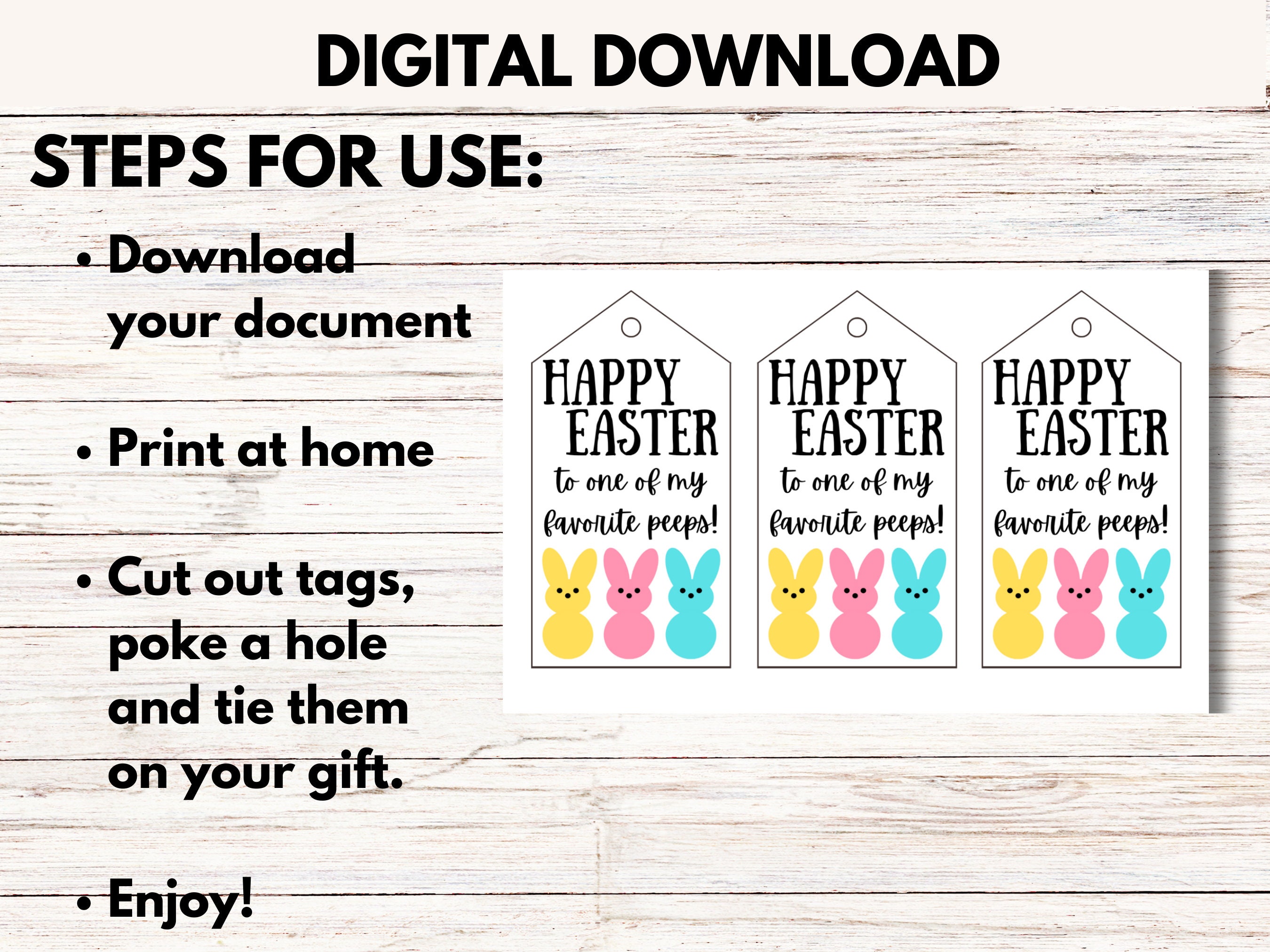 Favorite PEEPS Easter Tags, Easter Basket Tags, Easter Basket Favorite ...