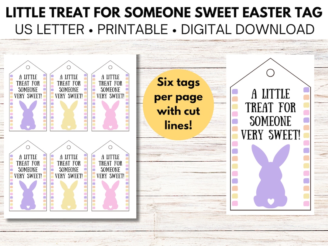 Little EASTER Treat for Someone Sweet, Easter Basket Treat Tags, Easter ...