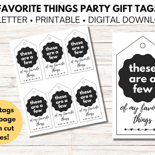 A Few of My Favorite Things Printable - Etsy