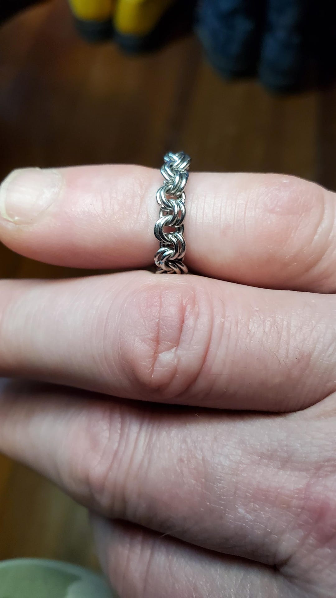 Stainless Steel Chainmail Ring - Etsy