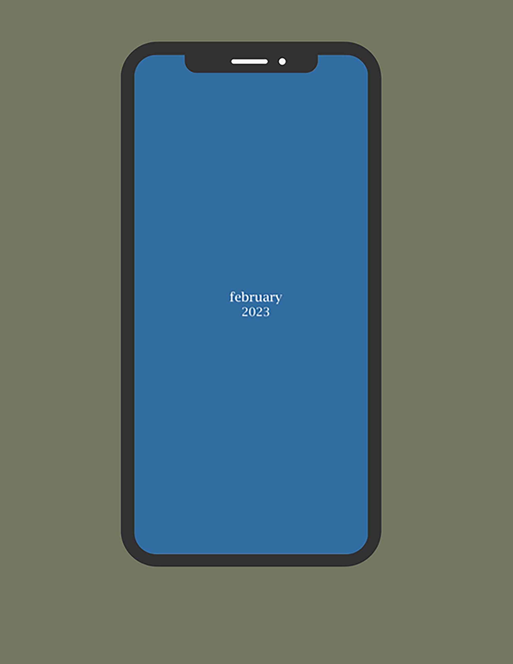2023 Digital Wallpaper Pack: Shades of Blue January to March lock ...