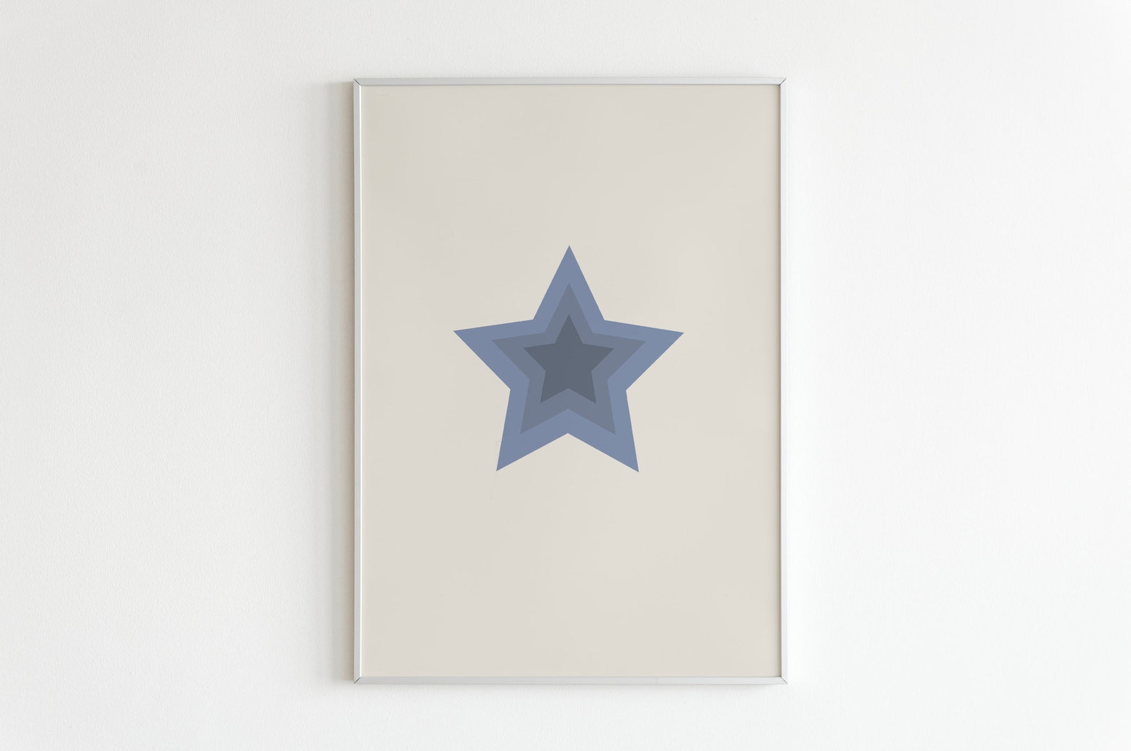 Blue Star Poster, Blue Wall Art, Trendy Decor, Room Decor, Home Decor ...