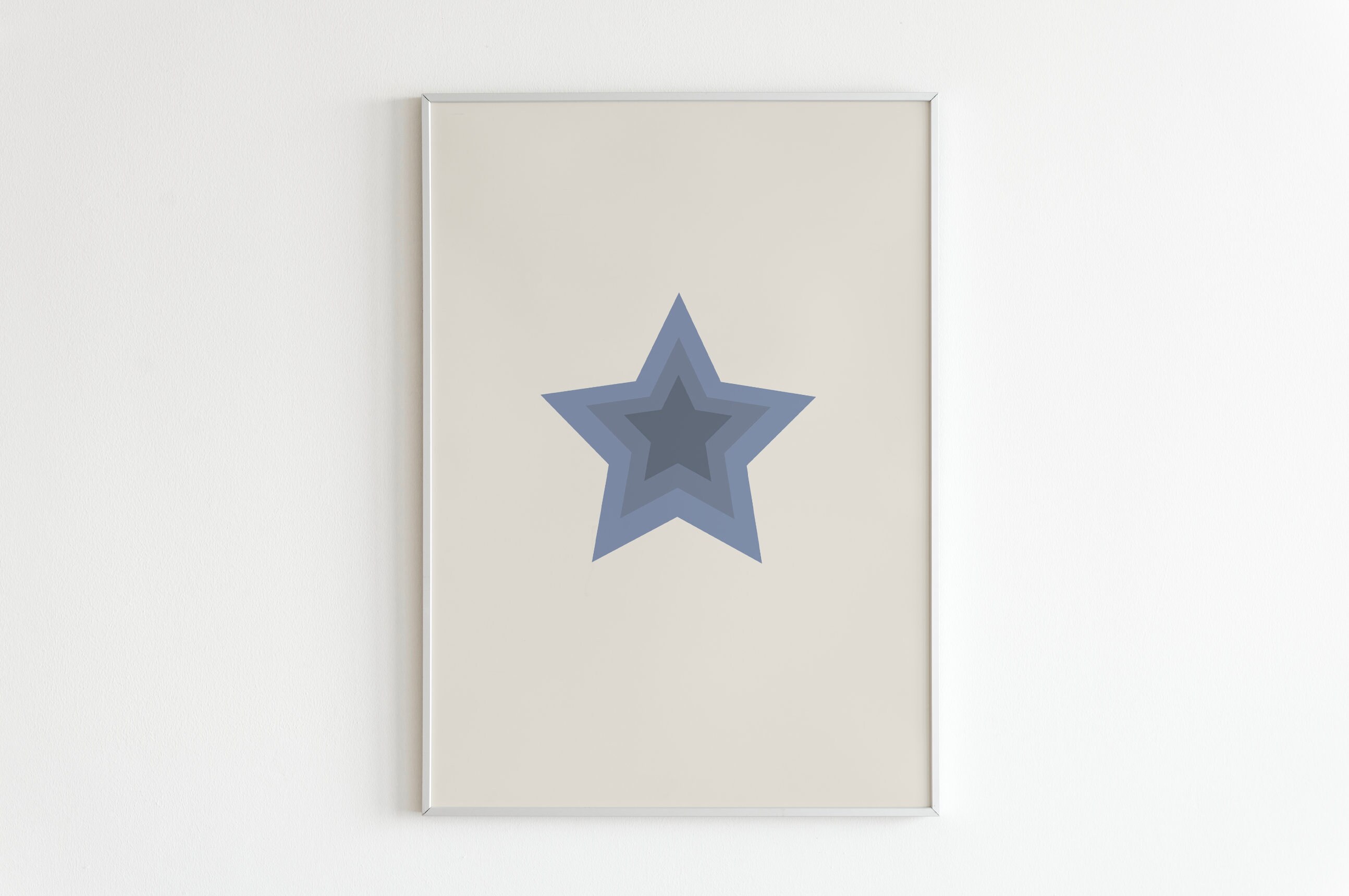 Blue Star Poster, Blue Wall Art, Trendy Decor, Room Decor, Home Decor ...