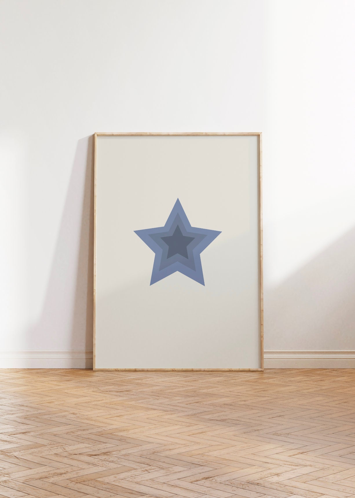 Blue Star Poster, Blue Wall Art, Trendy Decor, Room Decor, Home Decor ...