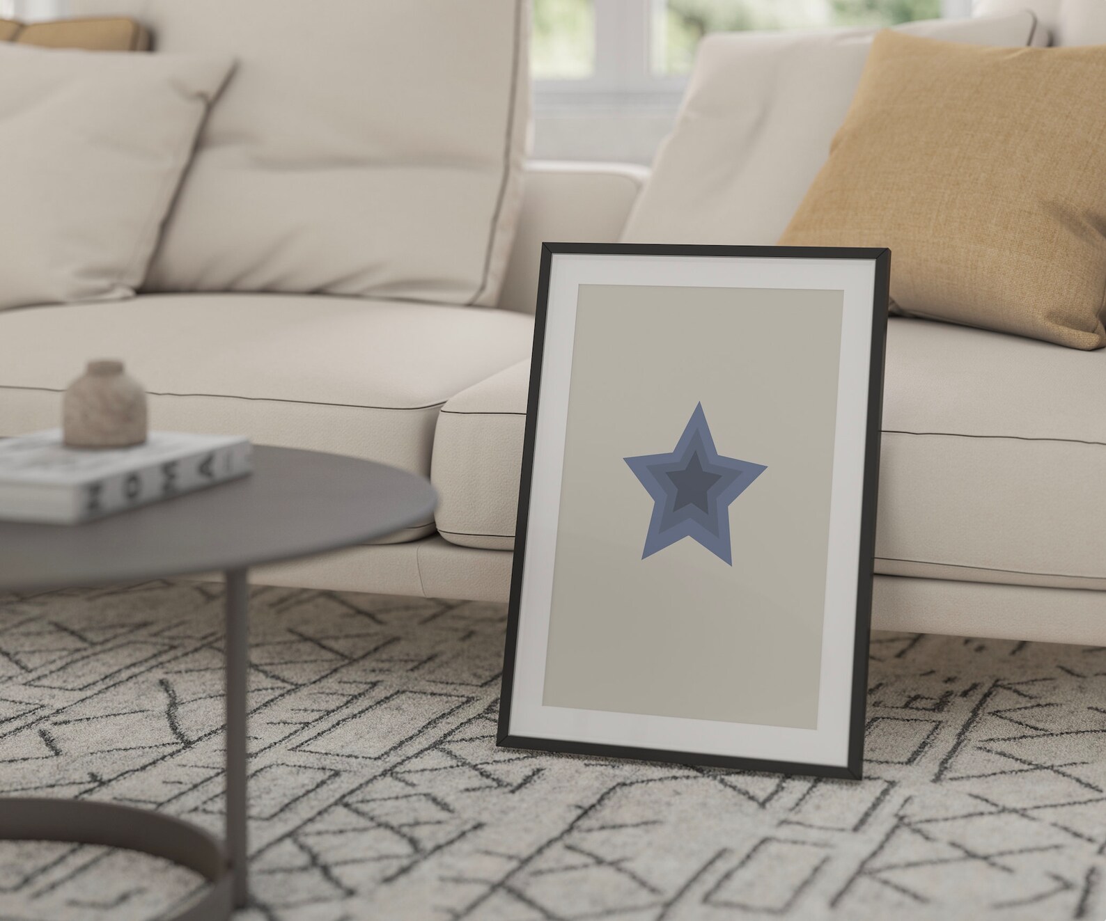 Blue Star Poster, Blue Wall Art, Trendy Decor, Room Decor, Home Decor ...
