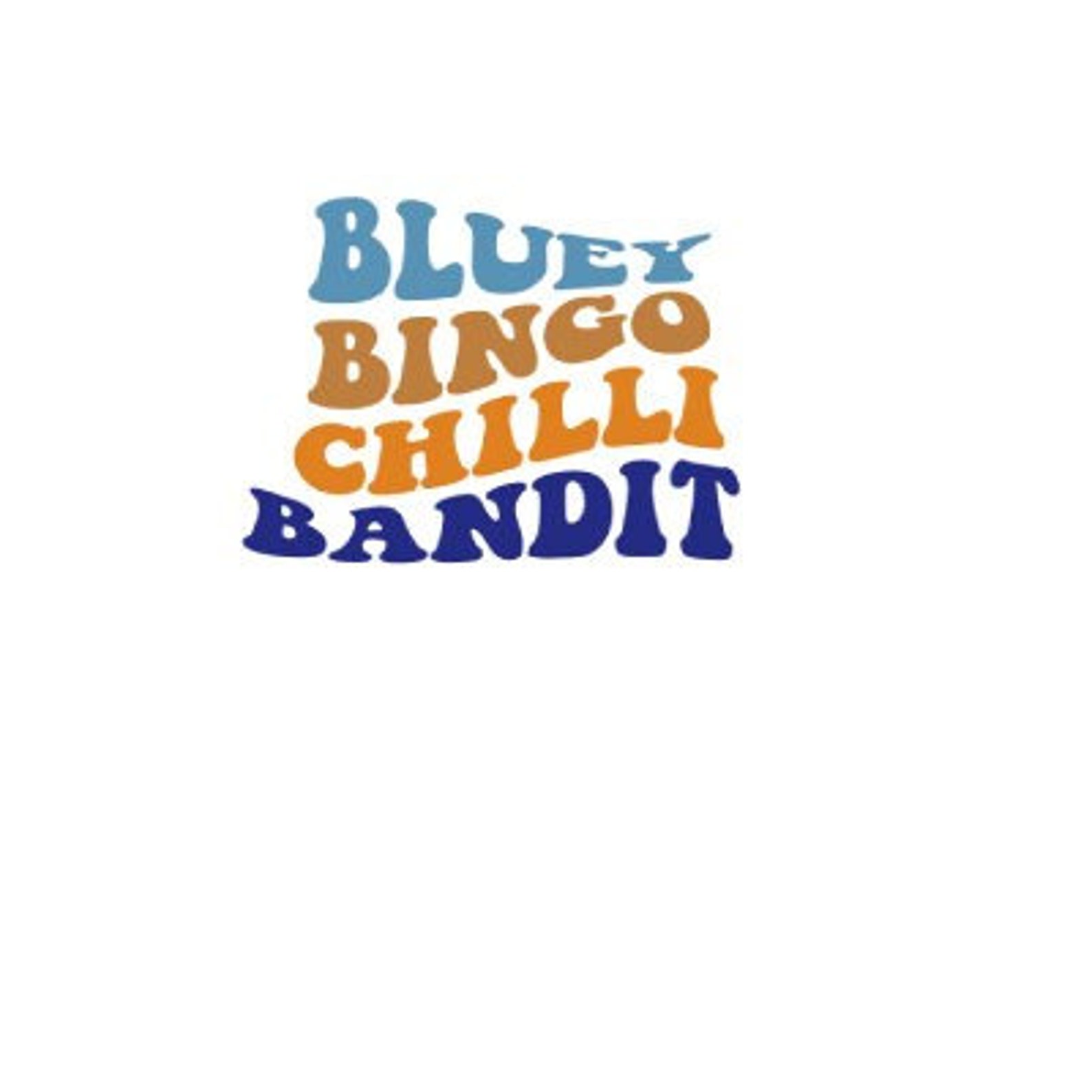 Bluey Bingo Chilli Bandit SVG Heeler Family SVG - Etsy