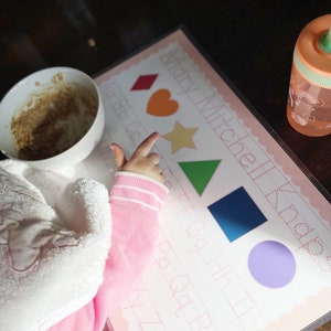 Two Sided Laminated Placemat- Handwriting Practice - Etsy