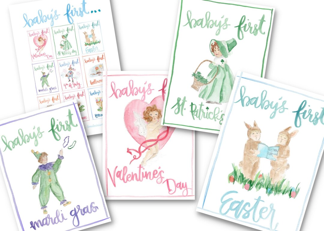 Baby's First Holidays Milestone Cards - Etsy
