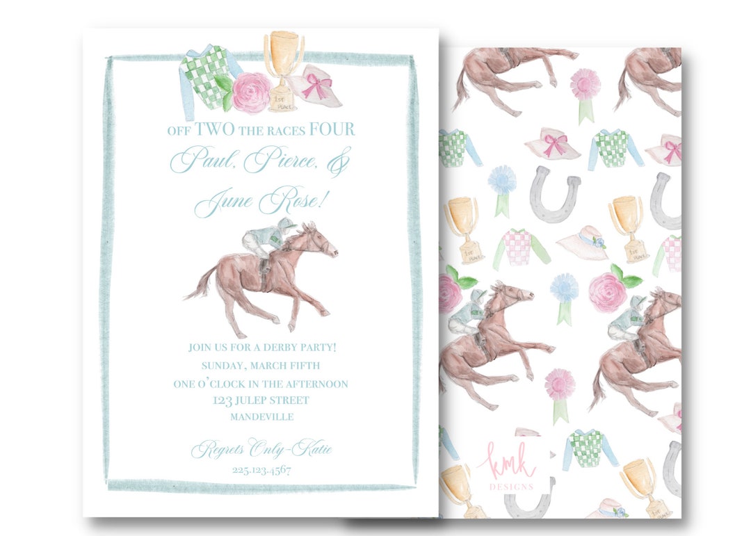 Derby Horse Invitation Digital Download - Etsy