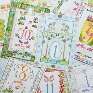 The Whimsy Set- Milestone Cards - Etsy