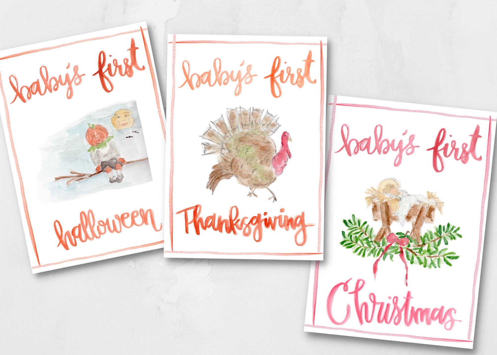 Baby's First Holidays Milestone Cards - Etsy