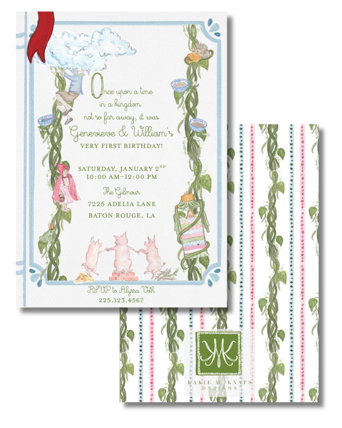 Storybook-themed Birthday Invitation – Hand-painted Fairytale ...