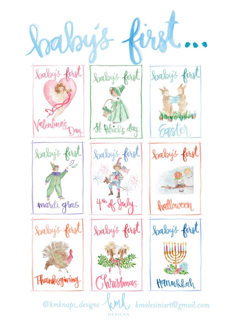 Baby's First Holidays Milestone Cards - Etsy