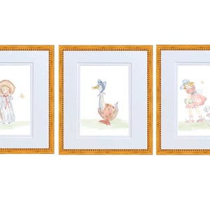 Little Bo Peep Nursery Rhyme Hand Painted Watercolor Print With Mat - Etsy