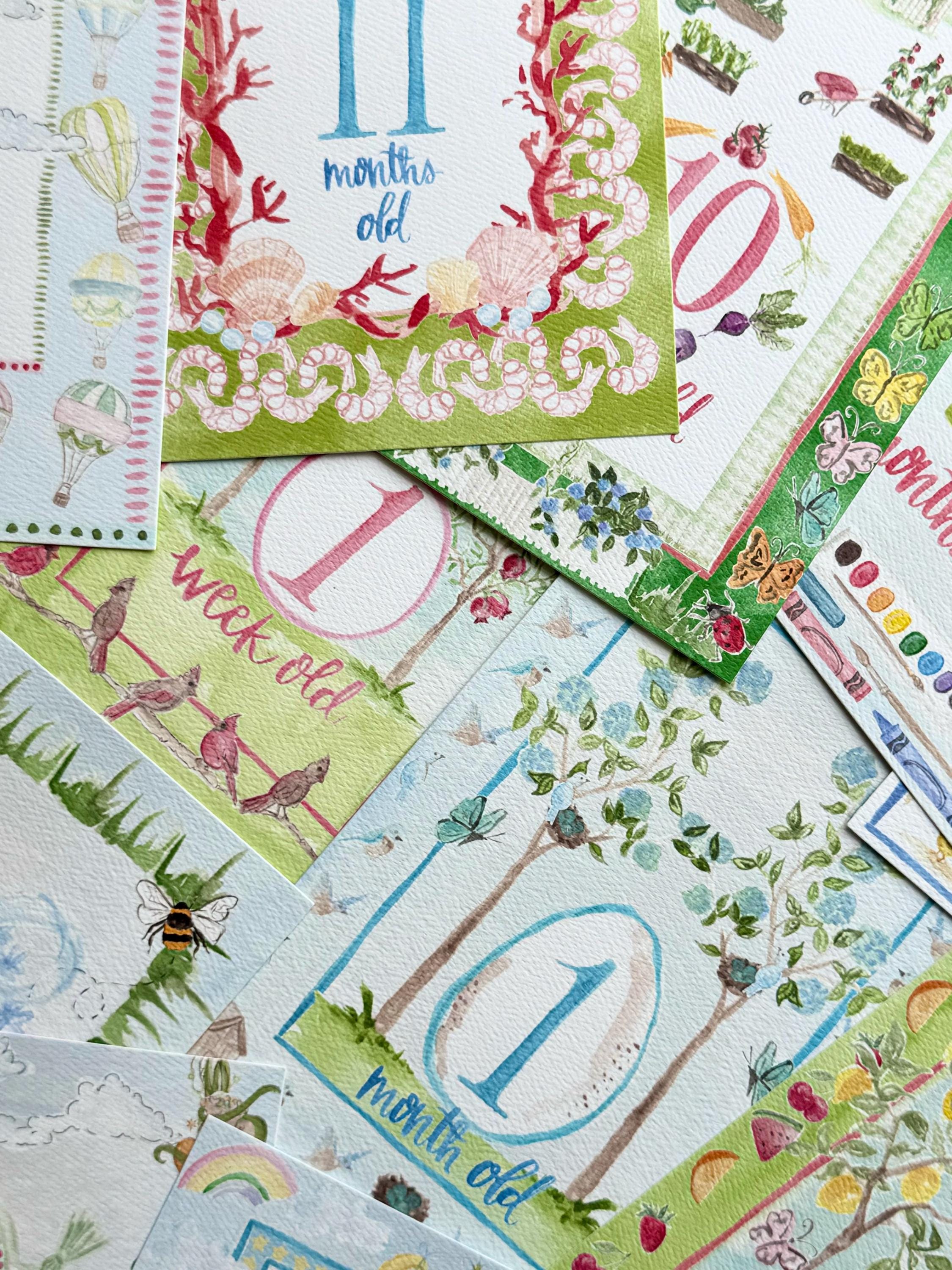 The Whimsy Set- Milestone Cards - Etsy