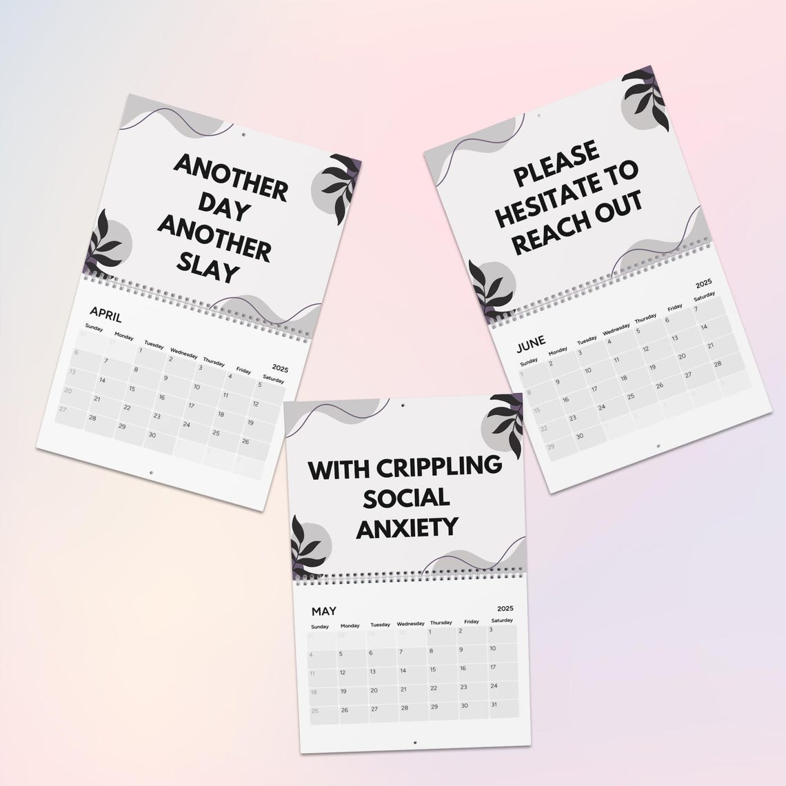 Funny 2025 Wall Calendar, Unhinged Email Sign Offs 2025 Calendar, Gift ...