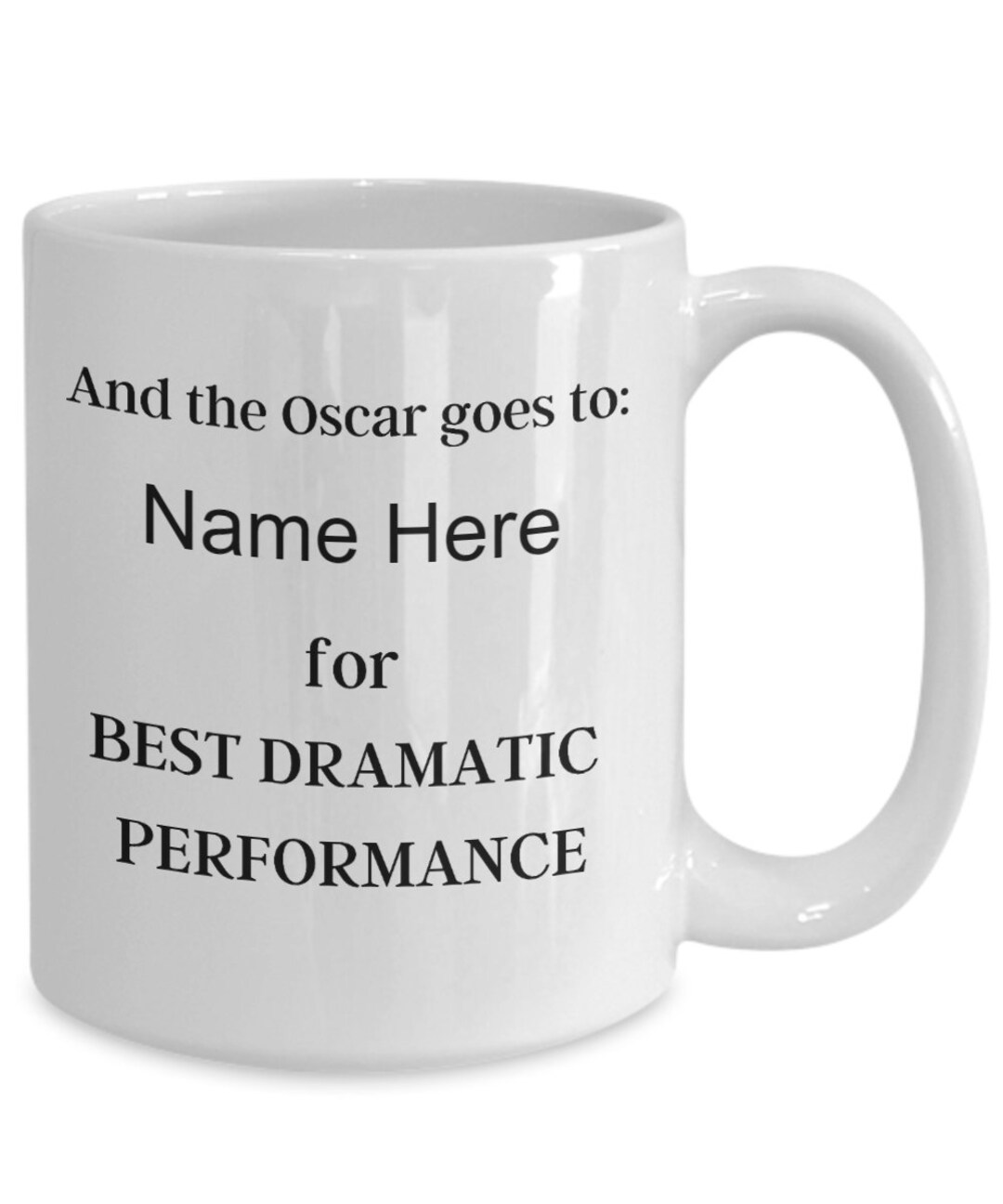 Personalized Oscar Mug for Dramatic Performance - Etsy