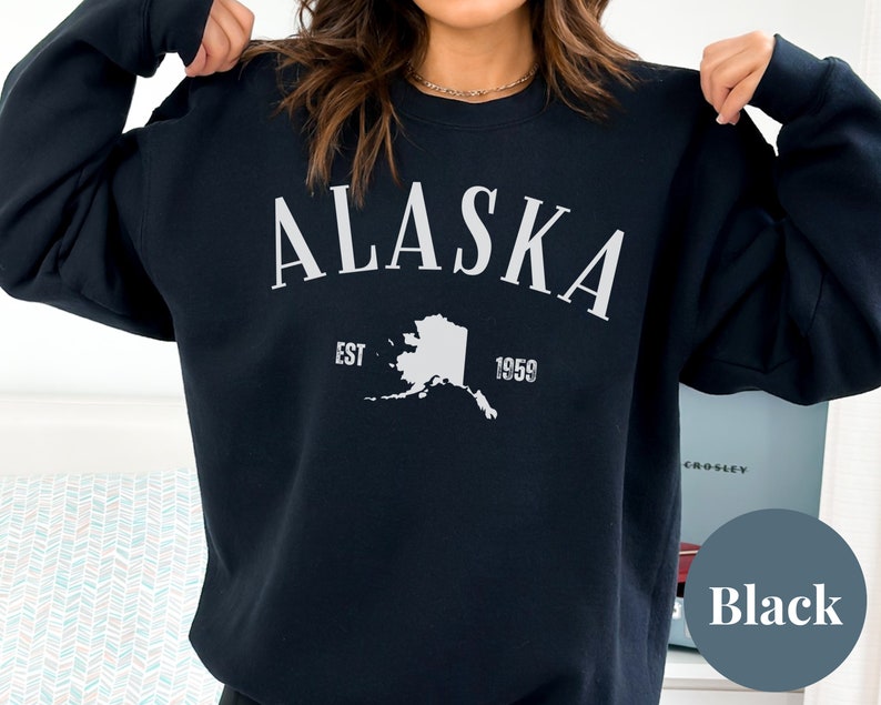 Alaska Sweatshirt, Retro Alaska Sweatshirt, Alaska Sweater, Alaska ...